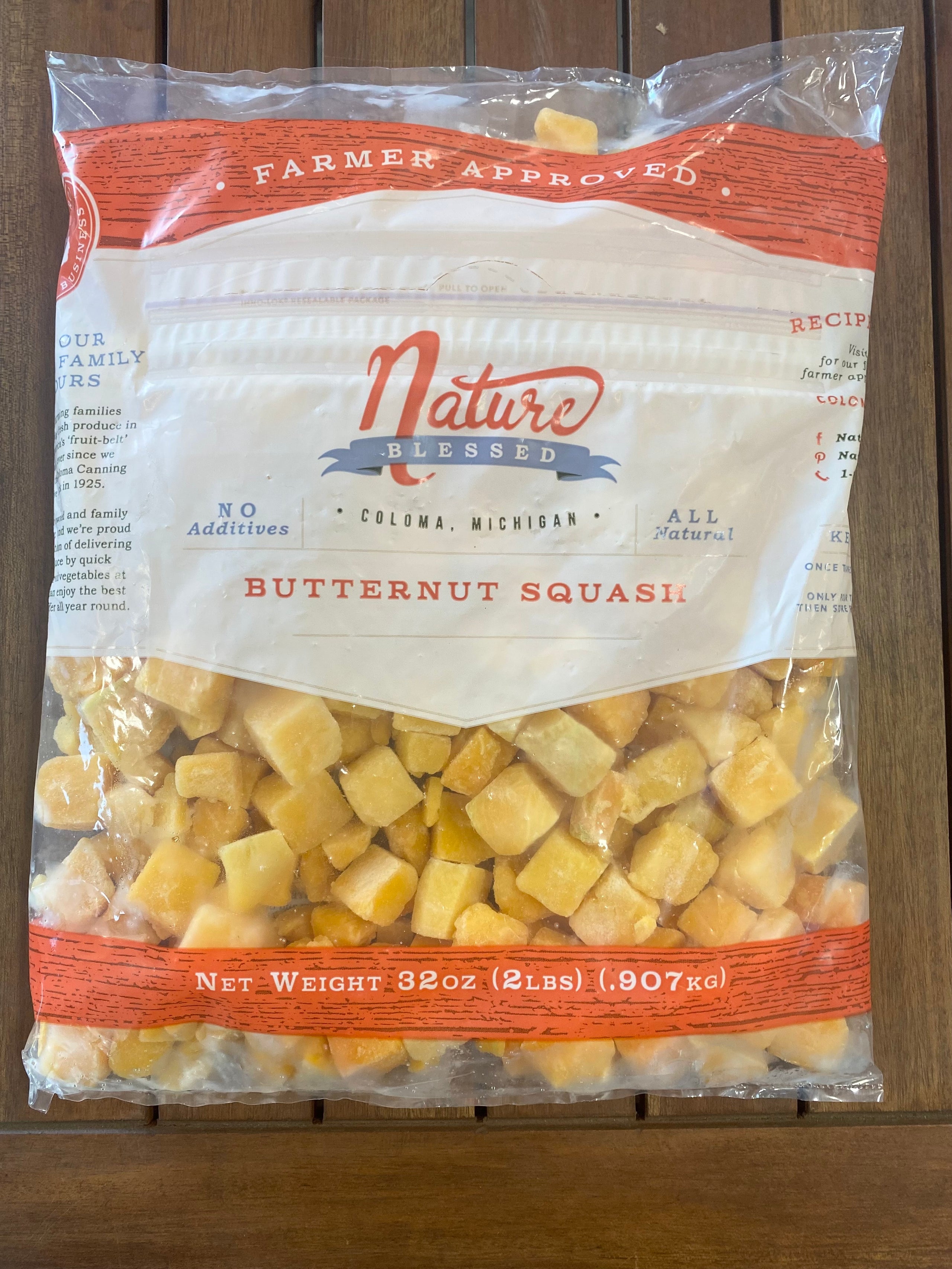 Frozen - Butternut Squash - 2.5# bag | Schultz Fruitridge Farms